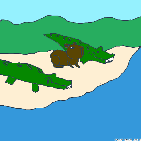 Capybaras are so chill - FlipAnim