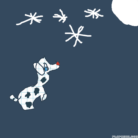 Dog look at the night sky. - FlipAnim