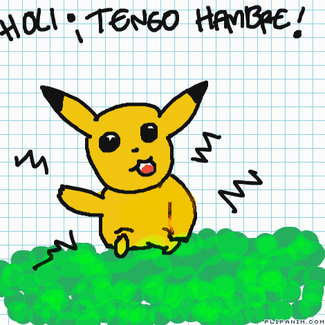 Pikachu ¡tiene hambre! - FlipAnim