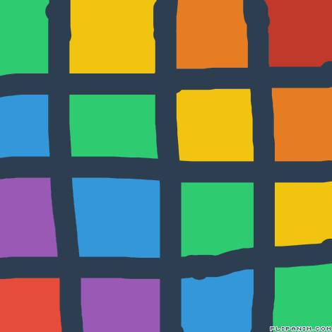 Rainbow bounce - FlipAnim